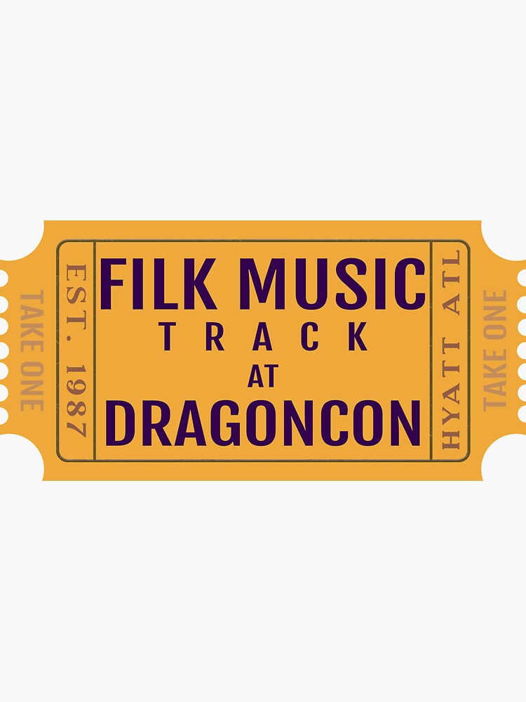 "Filk Music Track Logo" Sticker for Sale by speakingnvector | Redbubble