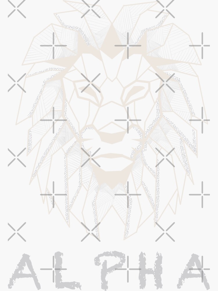 "Alpha lion boss, lion king ,lion art design" Sticker for Sale by ...