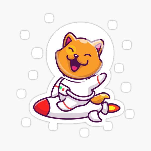 "Cat Riding a Rocket ship" Sticker for Sale by NewRedbubble | Redbubble
