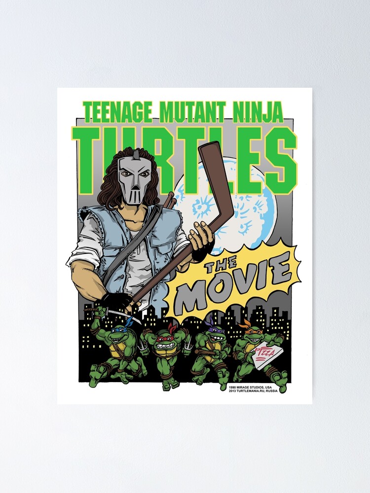 "Ninja Turtles Retro First Movie 1990 Casey Jones" Poster by ...