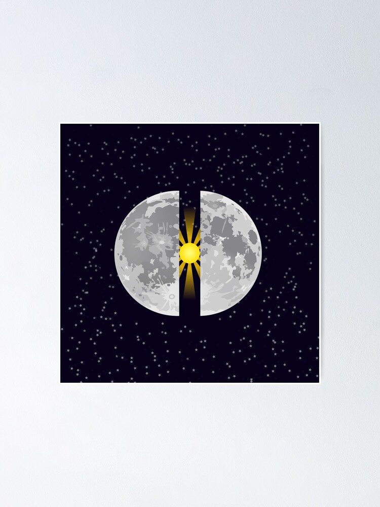 "Sun Splitting Moon" Poster for Sale by AlbatrossArts | Redbubble