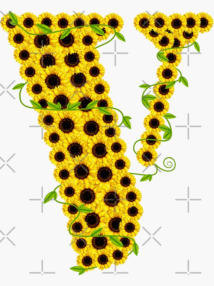 "V lone with Sunflower , Cute Design for V" Sticker for Sale by MoSaid ...