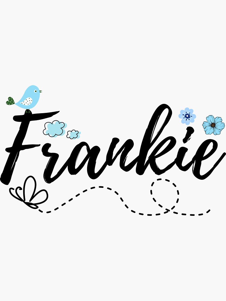 "Frankie Name Baby Child Girl Pretty Flowers | Name Design Pink Blue ...