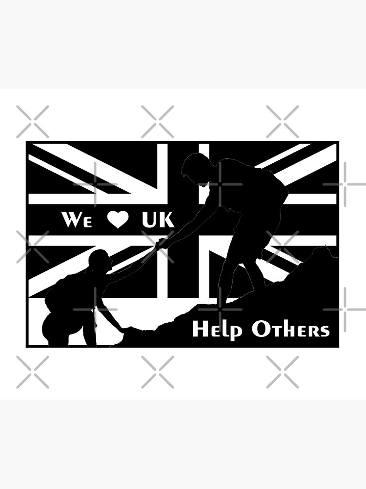"UK Flag, Help Others" Poster by Kenvis-edu | Redbubble
