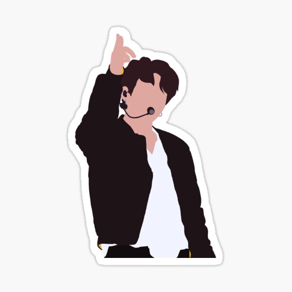 "BTS (방탄소년단) Jungkook(JK) Cartoon " Sticker for Sale by wordscribbles ...
