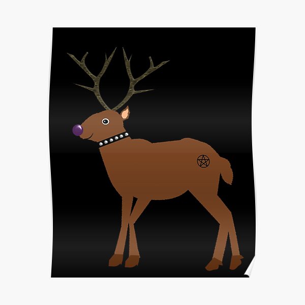"Alternative Christmas Goth Reindeer" Poster by naturegallery | Redbubble