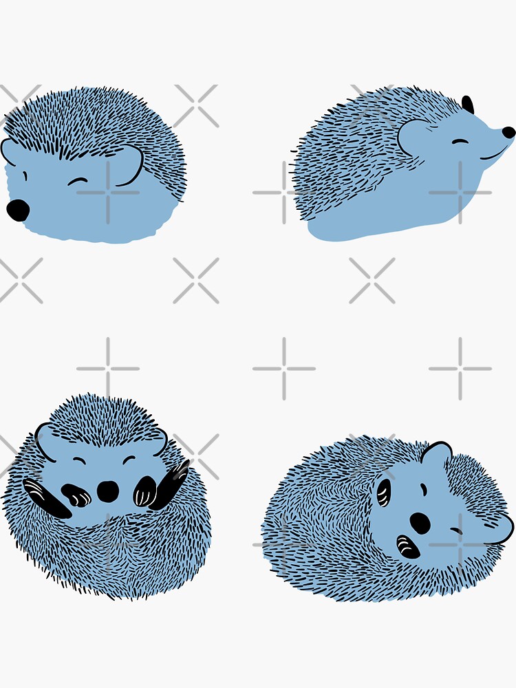 "Hedgehogs" Sticker for Sale by scribbli | Redbubble