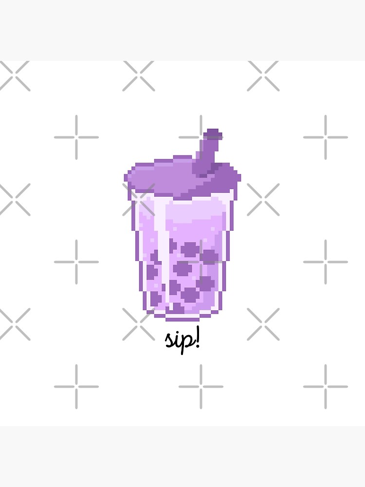 "Pixel Boba Tea, Taro" Poster by sanashibata | Redbubble