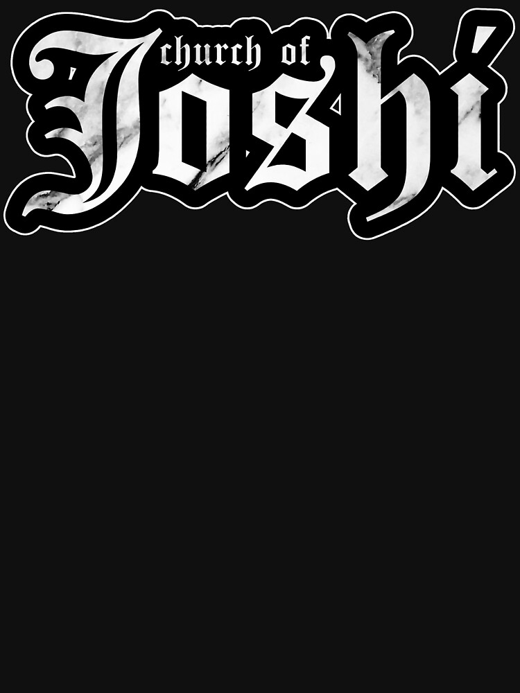 "Church of Joshi Logo: Marble" T-shirt for Sale by ChurchofJoshi ...