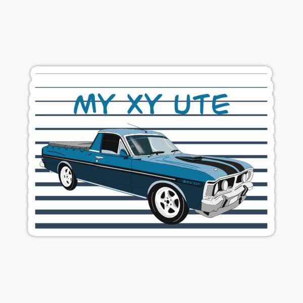 "My xy ute" Sticker for Sale by ThreeDogDesign | Redbubble