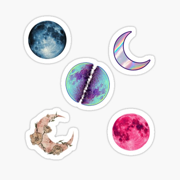 "Aesthetic, moon, vsco girl, sticker pack" Sticker for Sale by ...