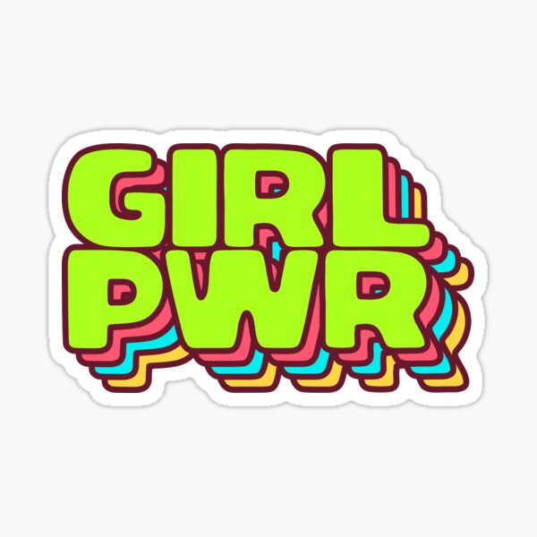 Girl Power Sticker For Sale By Moon Light Art Redbubble