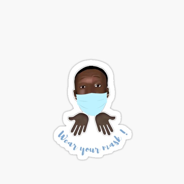 "Wear your mask ,Simple khaby lame" Sticker for Sale by Zinou-store ...