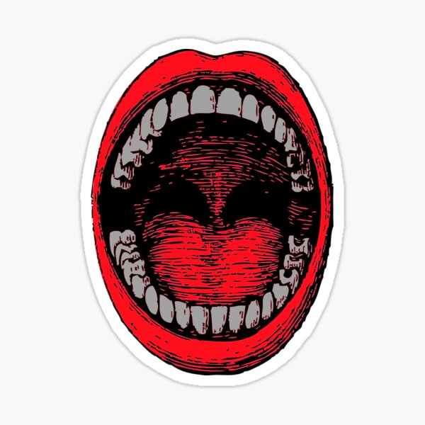 "Open mouth, red lips, teeth, throat, tongue, smile, yell, sing, mouth ...