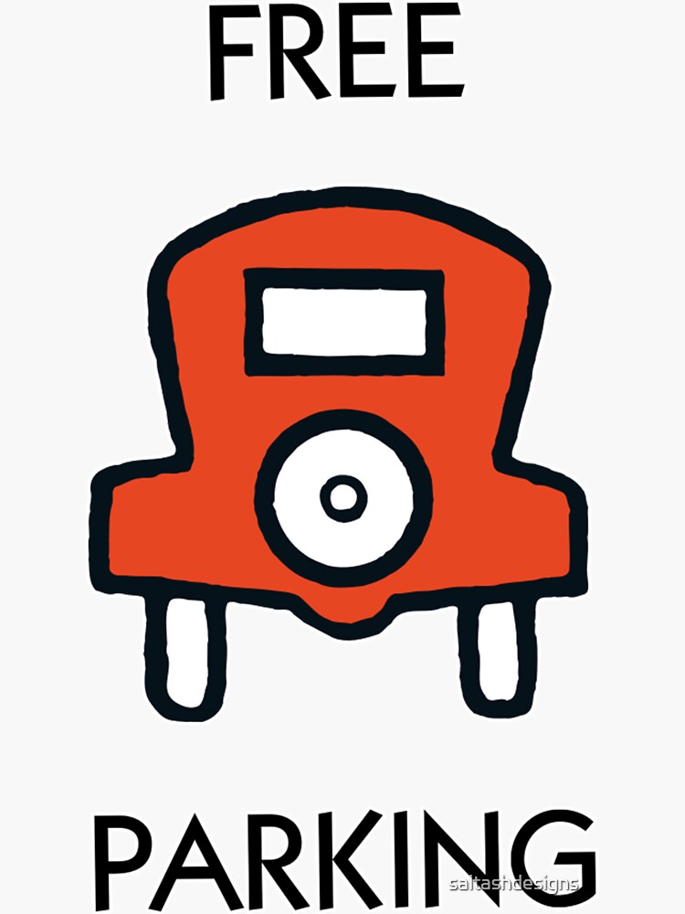 "Monopoly Free Parking" Sticker for Sale by saltashdesigns | Redbubble
