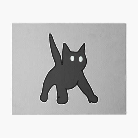 "Blurry black cat cute and funny meme" Art Board Print by BiitterblueM ...