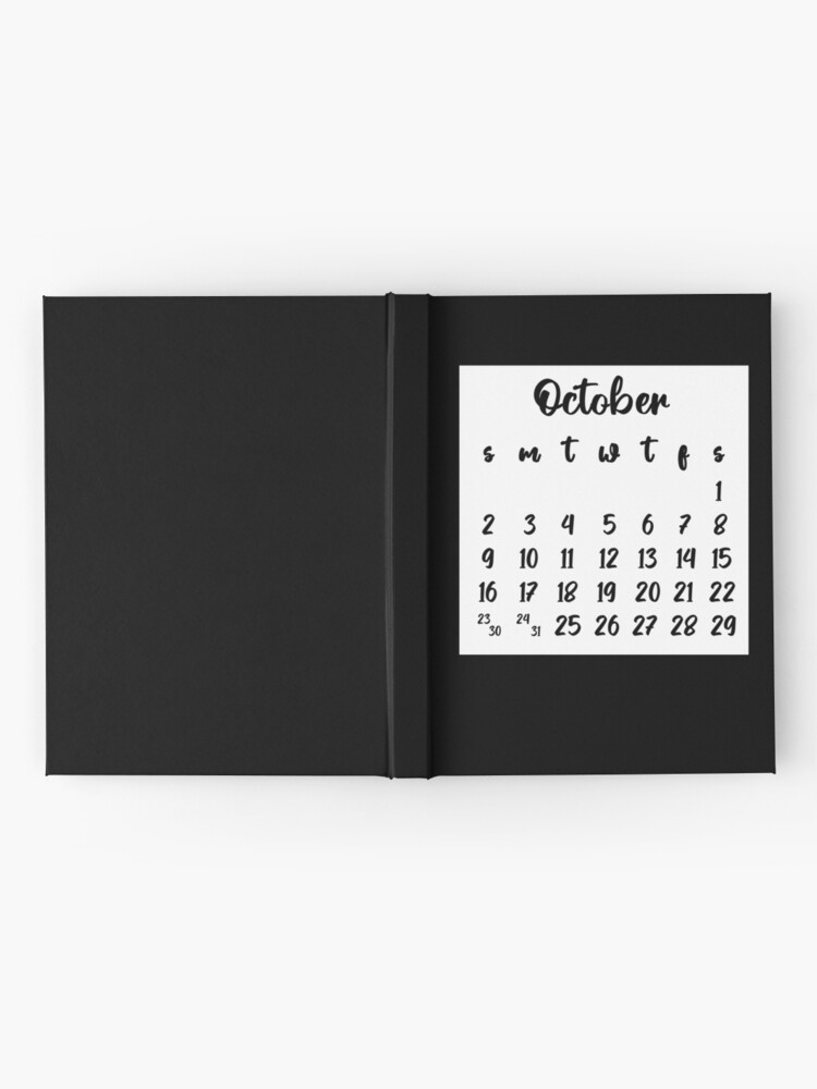 October Bullet Journal Calendar Month 2022 Hardcover Journal For Sale By Felinefeelings