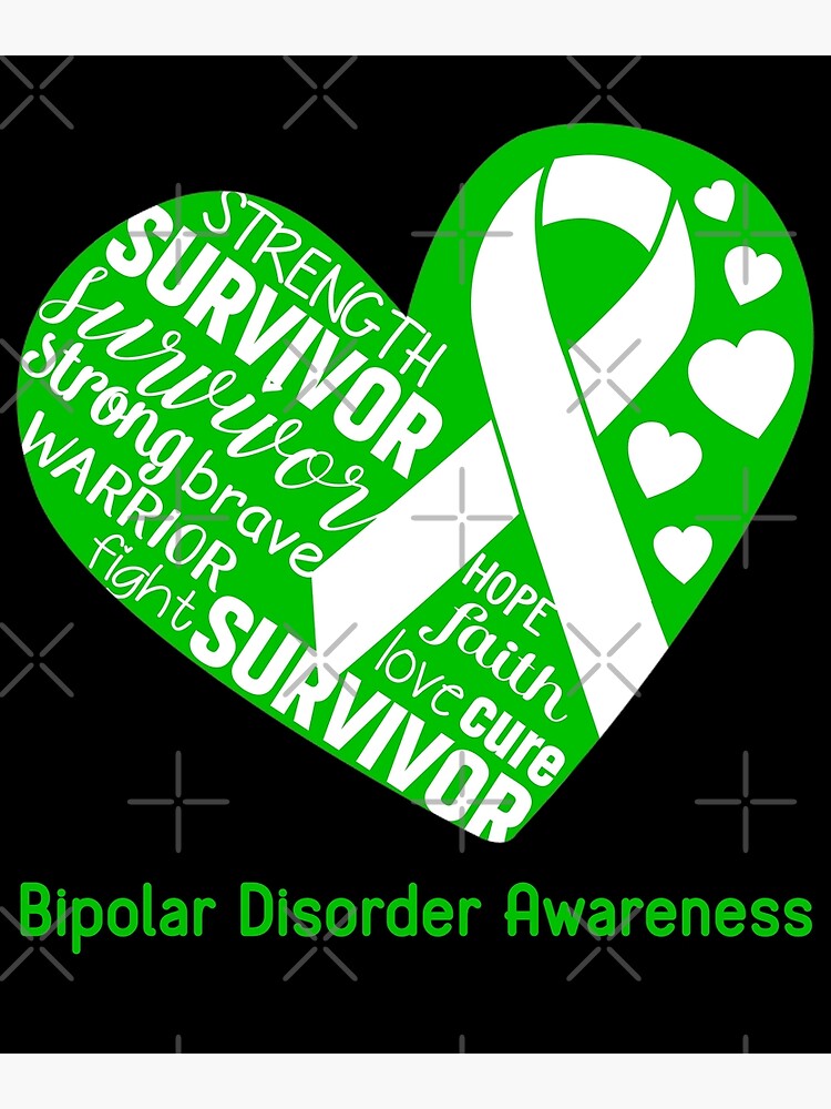 Bipolar Disorder Heart Support Bipolar Disorder Warrior Fighting ...