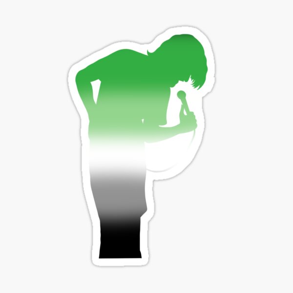 "Aromantic Flag Bo Burnham Silhouette " Sticker for Sale by lowkeydaisy ...