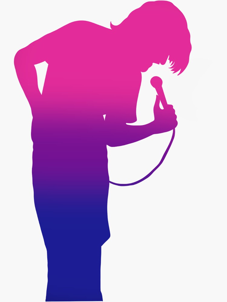 "Bisexual Flag Bo Burnham Silhouette" Sticker for Sale by lowkeydaisy ...