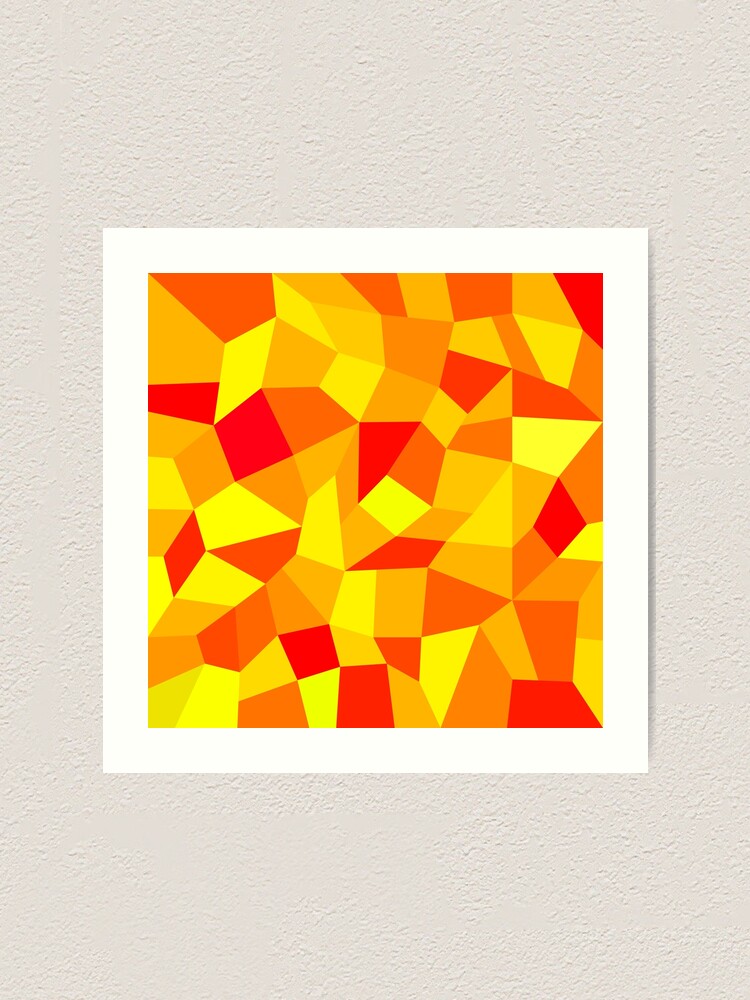 "Red, orange, and yellow quadrilaterals pattern" Art Print for Sale by ...