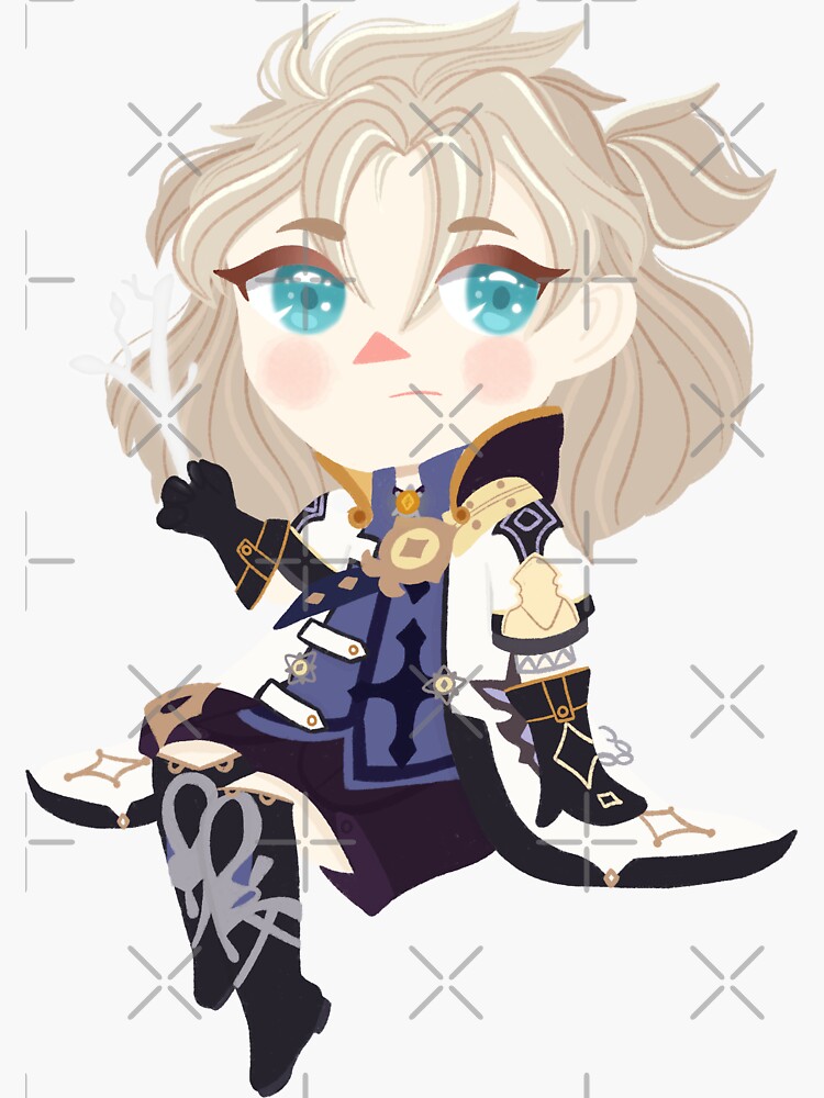 "albedo chibi - genshin impact" Sticker for Sale by neonpunch | Redbubble