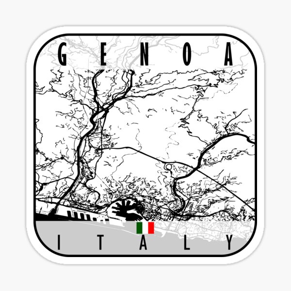 "GENOA MAP ITALY" Sticker for Sale by hatimelhag | Redbubble