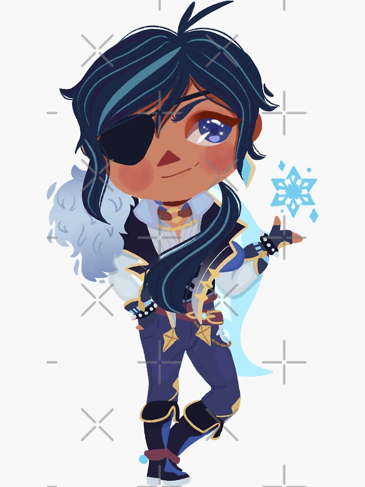 "kaeya chibi - genshin impact" Sticker for Sale by neonpunch | Redbubble