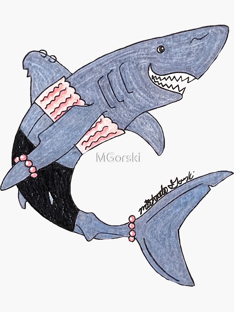 "Sheila Shark" Sticker for Sale by MGorski | Redbubble