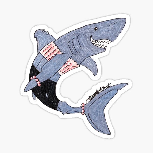 "Sheila Shark" Sticker for Sale by MGorski | Redbubble