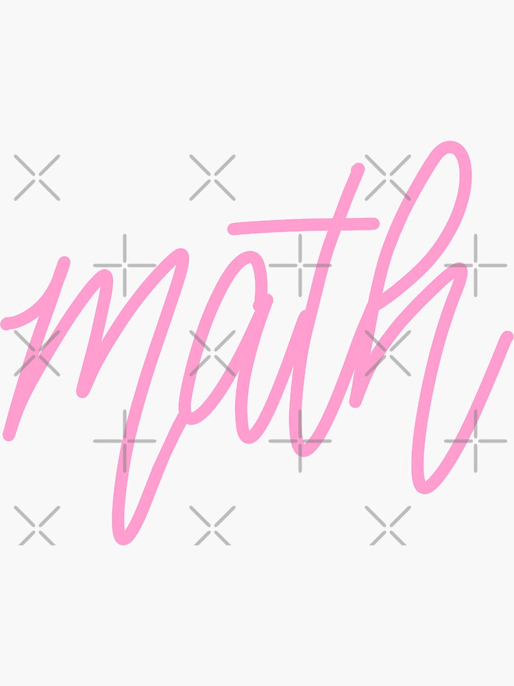 "Pink Math school subject" Sticker for Sale by King-of-my-art | Redbubble