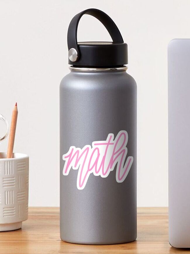 "Pink Math school subject" Sticker for Sale by King-of-my-art | Redbubble