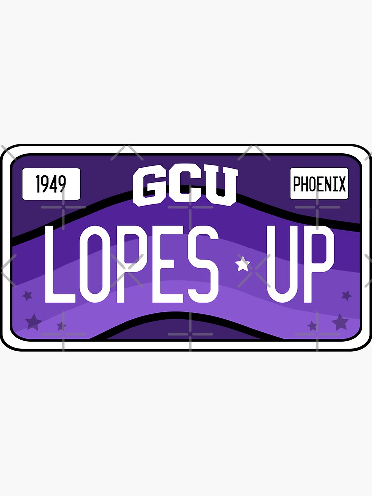 "gcu - license plate" Sticker for Sale by scollegestuff | Redbubble
