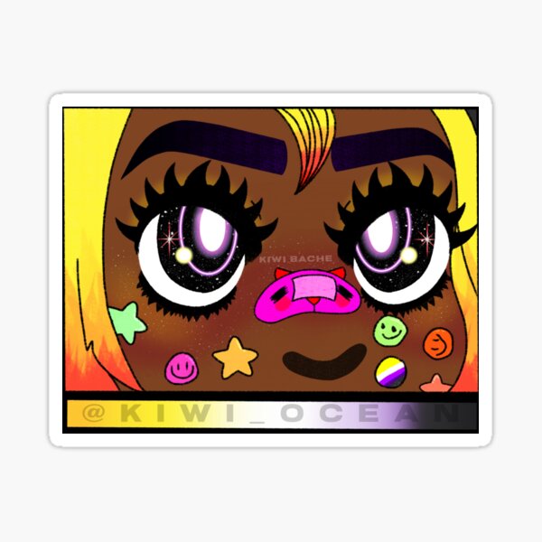 "Non Binary and cute | Anime " Sticker for Sale by kiwi-bache | Redbubble