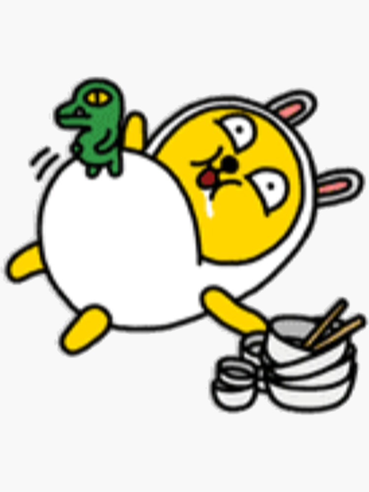 "KakaoTalk Friends Muzi & Con (Stuffed)" Sticker for Sale by ...