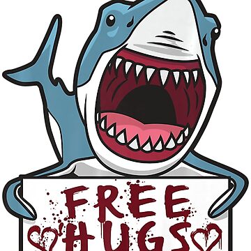 "Shark Giving Free Hugs Shark Quotes" iPad Case & Skin for Sale by ...