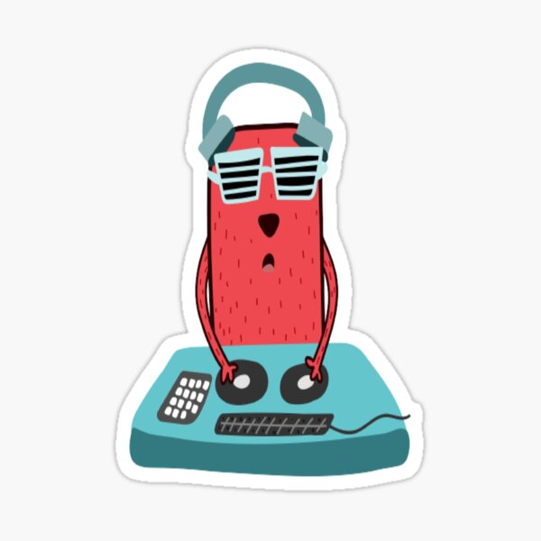 "DJ" Sticker for Sale by 2022Vision | Redbubble