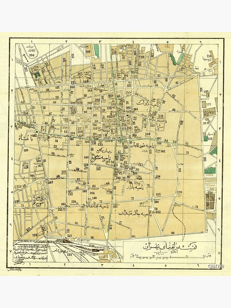 "Historical Map of Tehran in Iran (1944)" Art Print by ganje | Redbubble