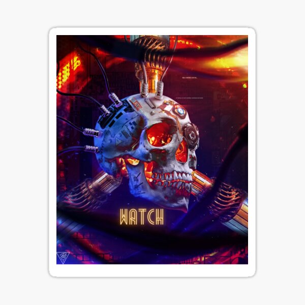 "psychobilly skull" Sticker for Sale by hayford105 | Redbubble