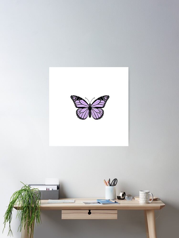 "Purple Butterfly" Poster for Sale by ChloeExtrasArts | Redbubble