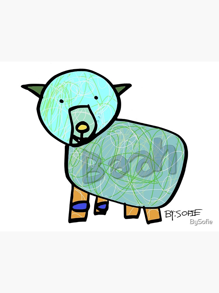 "Baah Baah Blue Sheep By Sofie" Poster for Sale by BySofie | Redbubble