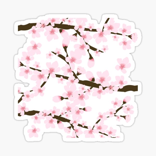 "Cherry Blossom Tree" Sticker for Sale by kat-kat1997 | Redbubble