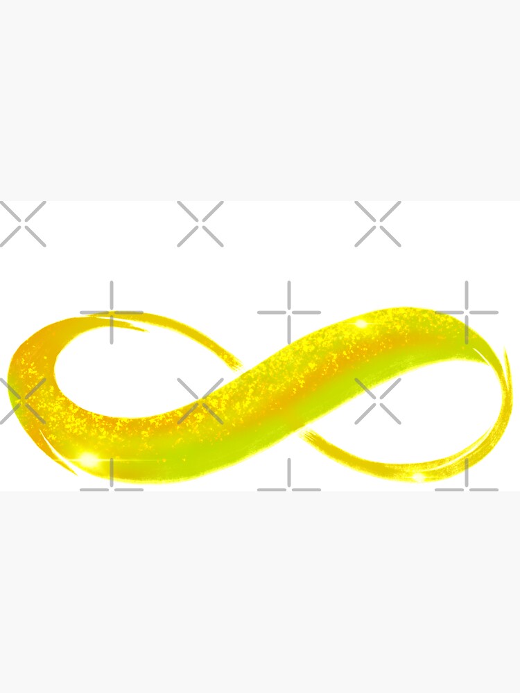 "Golden Yellow INFINITY Symbol / Neurodiversity Autism ADHD Acceptance ...