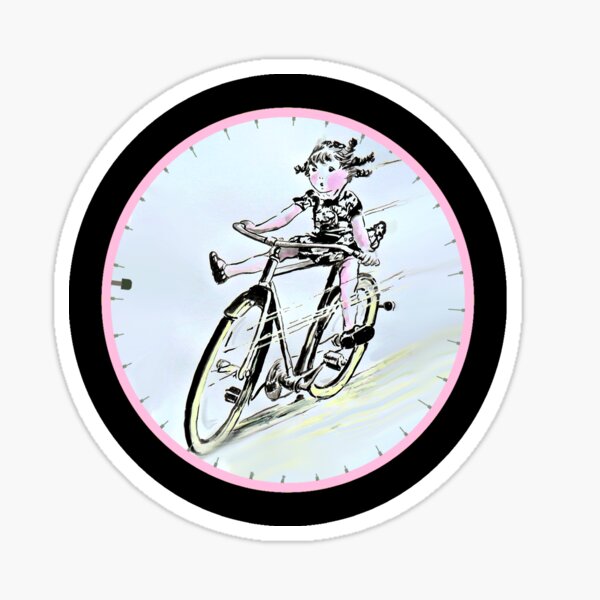 "Free Wheeling!" Sticker by ArtbyLeclerc | Redbubble