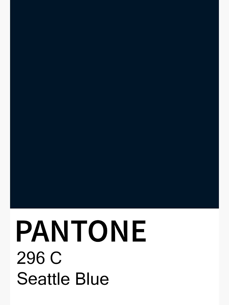 "Seattle Kraken Blue Pantone Color Card" Sticker for Sale by csoh ...