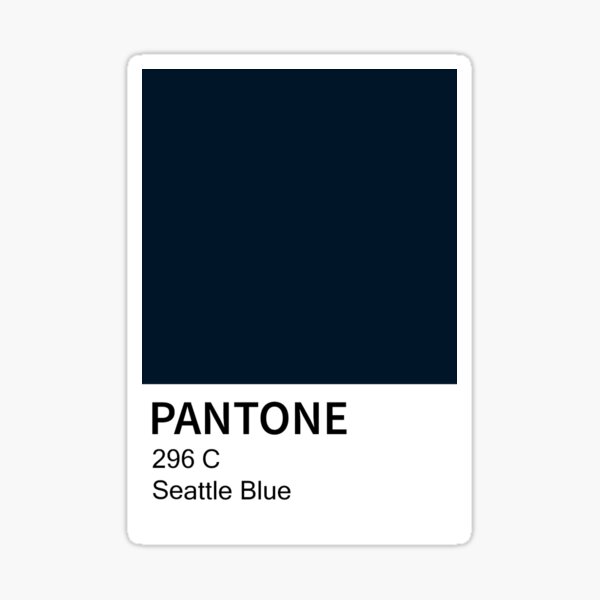 "Seattle Kraken Blue Pantone Color Card" Sticker for Sale by csoh ...
