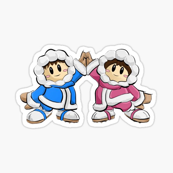 "ice climbers so cute bros" Sticker for Sale by BurtonNora | Redbubble
