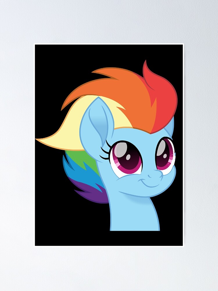 "Rainbow Dash portrait short mane " Poster for Sale by Jeronimo19 ...