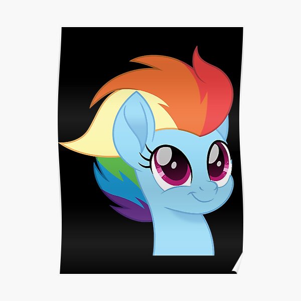 "Rainbow Dash portrait short mane " Poster for Sale by Jeronimo19 ...