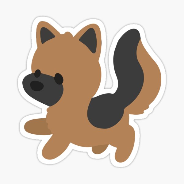 "Chibi German Shepherd" Sticker for Sale by B. W. | Redbubble